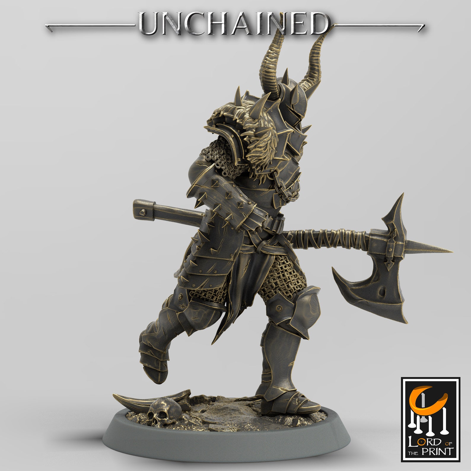 Fighter Axe Soldier Oathbreaker Paladin 28mm 32mm 75mm Scale D&D ...