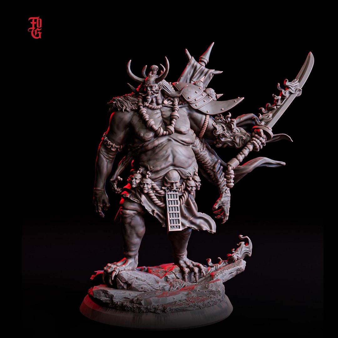 Oni Demon Fiend ( 5 Sizes ) | 28mm,32mm,54mm,75mm,100mm Scale - Boss ...