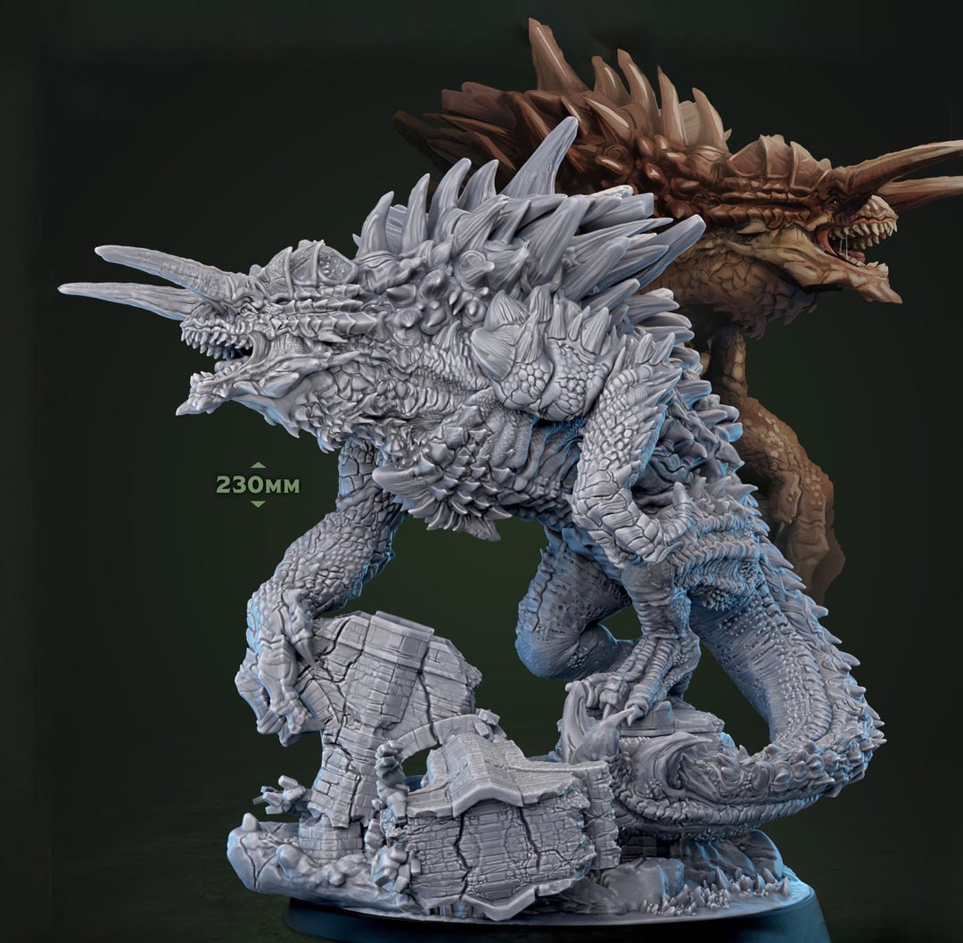Gargantuan Tarrasque | Unpainted 4 (sizes) D&D 5e Pathfinder | 230mm ...