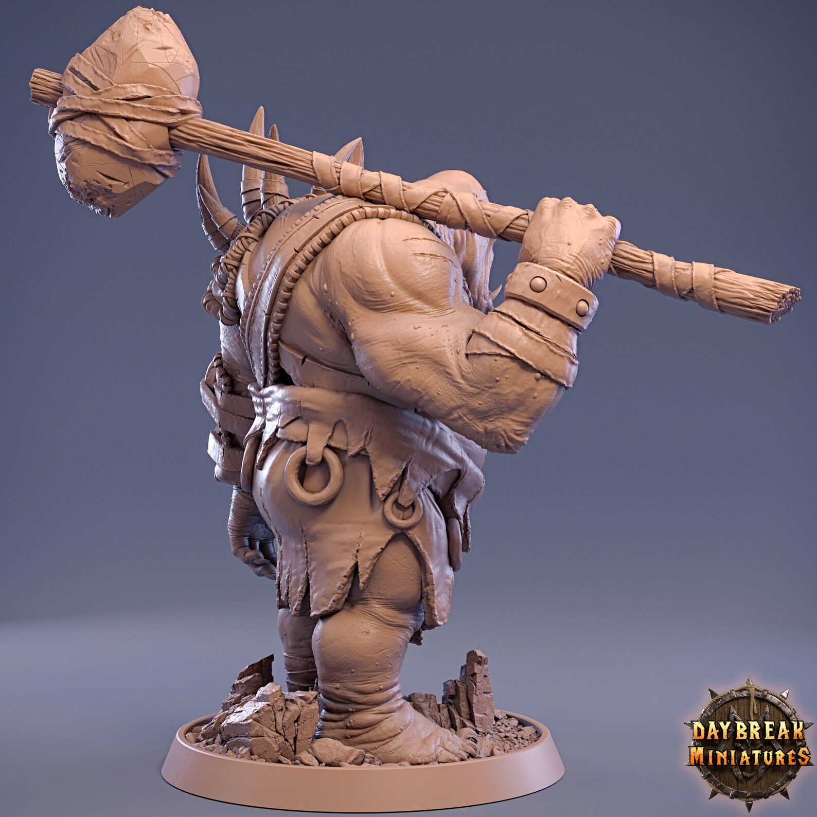 Ogre With Mace | 28mm & 32mm Scale | 73mm Tall | Dnd | Pathfinder Oger ...
