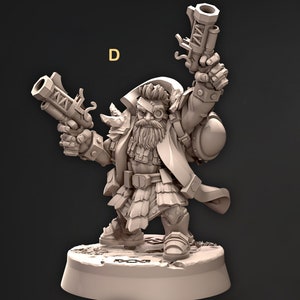 Dwarf Fighter Crossbow Expert & Gunslinger, Artificer Miniature Dungeons and Dragons 28mm,32mm ...