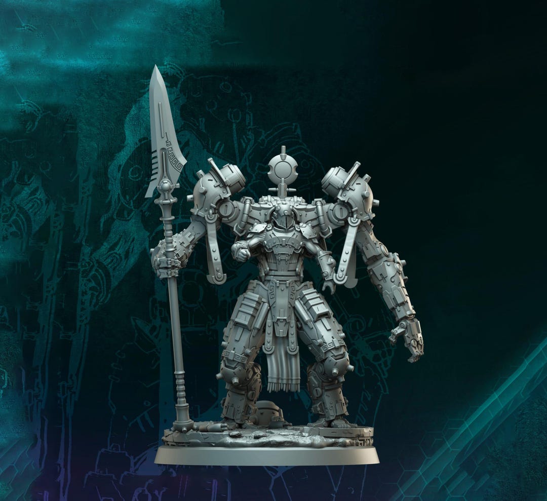 Sci-fi Mech Knight Miniature | Armored Battle Suit | Unpainted Resin ...