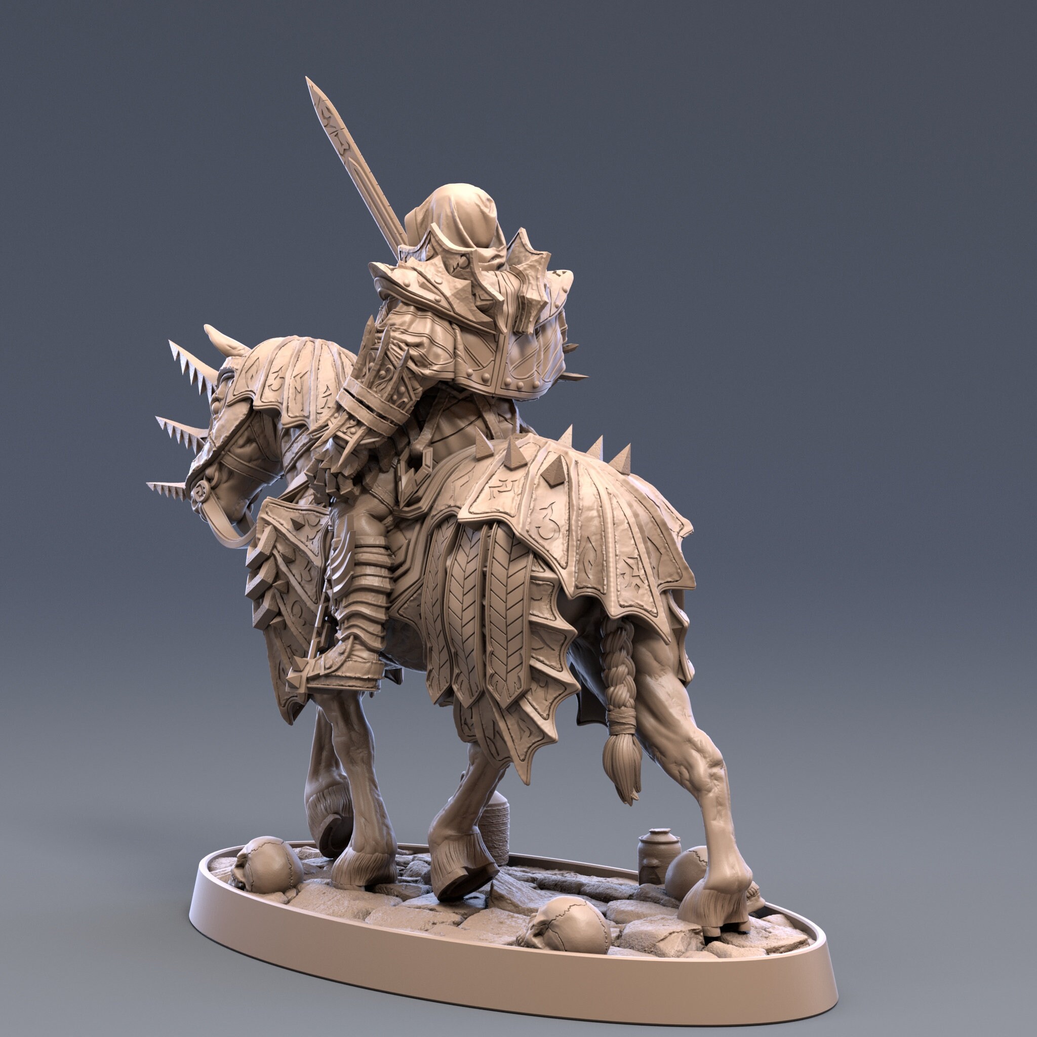 Elite Vampire Cavalry. Blood Knights | Mounted Vampire Miniature | 28mm ...