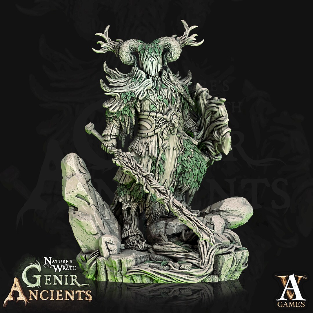 Ancient Verdant Lord (5 Sizes) Unpainted Miniature | 28mm,32mm, 54mm,75mm,100 Scales | Dungeons ...