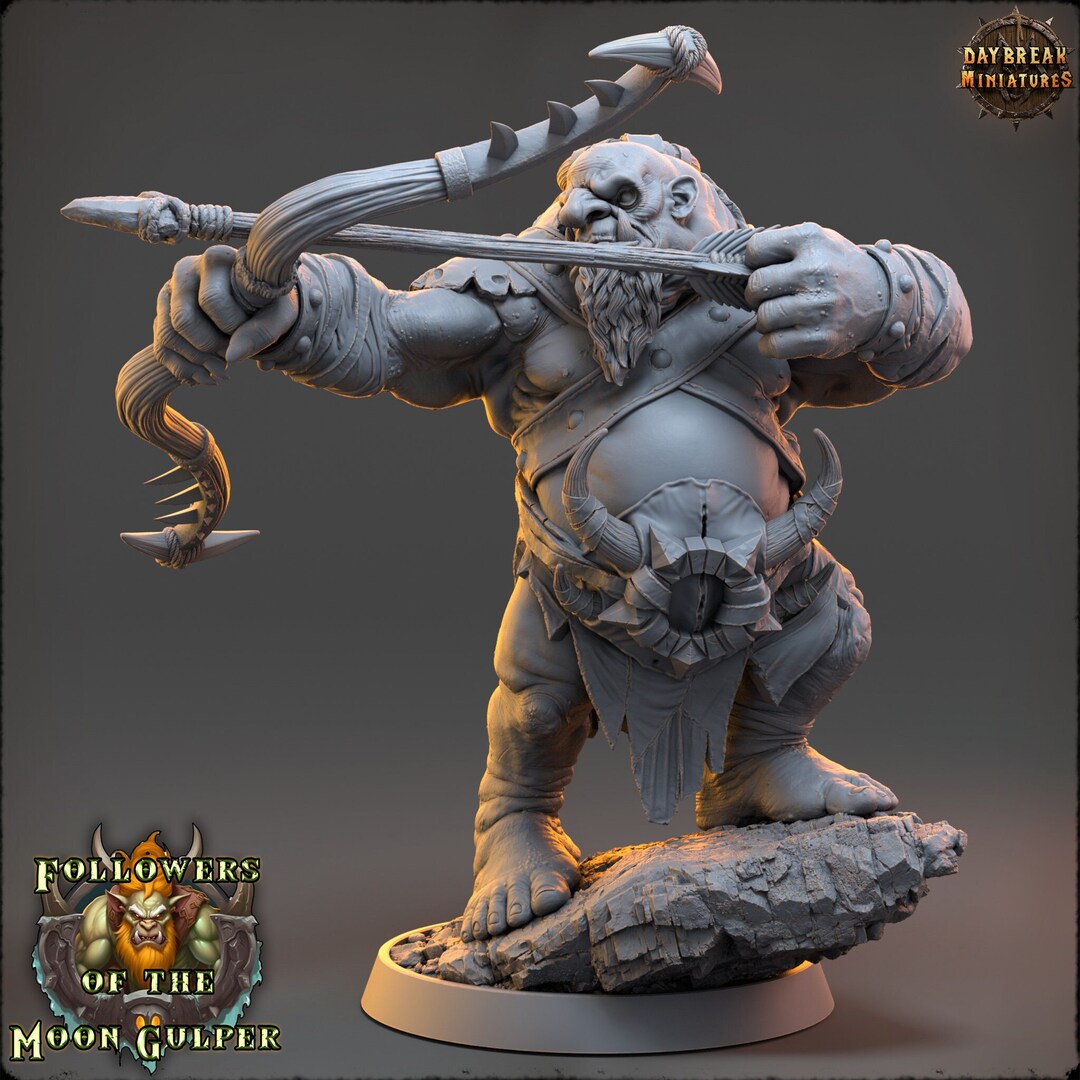 Ogre, Hill Giant With Bow 28mm & 32mm Scale | Large Dungeons and ...