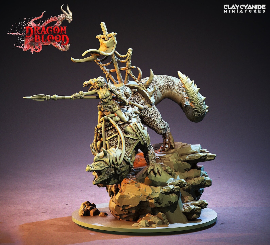 Female Pinup Beastmaster Ranger Drake Rider 100mm Tall With Base Resin ...