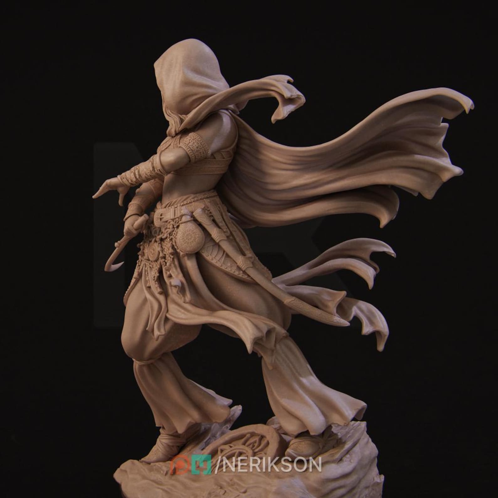 Female Human Rogue Assassin PC / NPC Unpainted Miniature | 5 Sizes ...