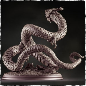 Asian Dragon Wingless (4 Sizes) D&D Miniature | 110mm High | Resin ...
