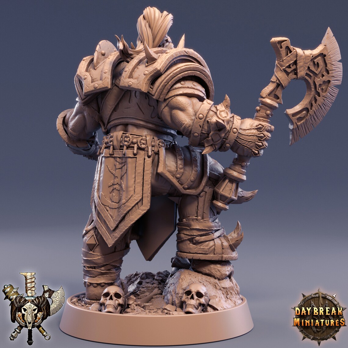 Orc Fighter Barbarian Battle Axe | Scales: 5 Sizes /scales Megaboss ...