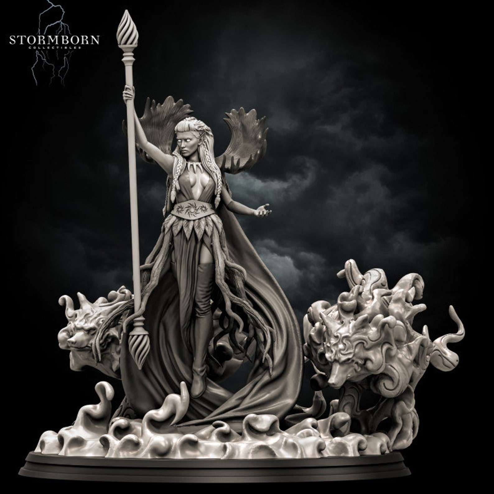 Arch Druid Miniature | Elf Nature Caster | Resin RPG Figure - Etsy