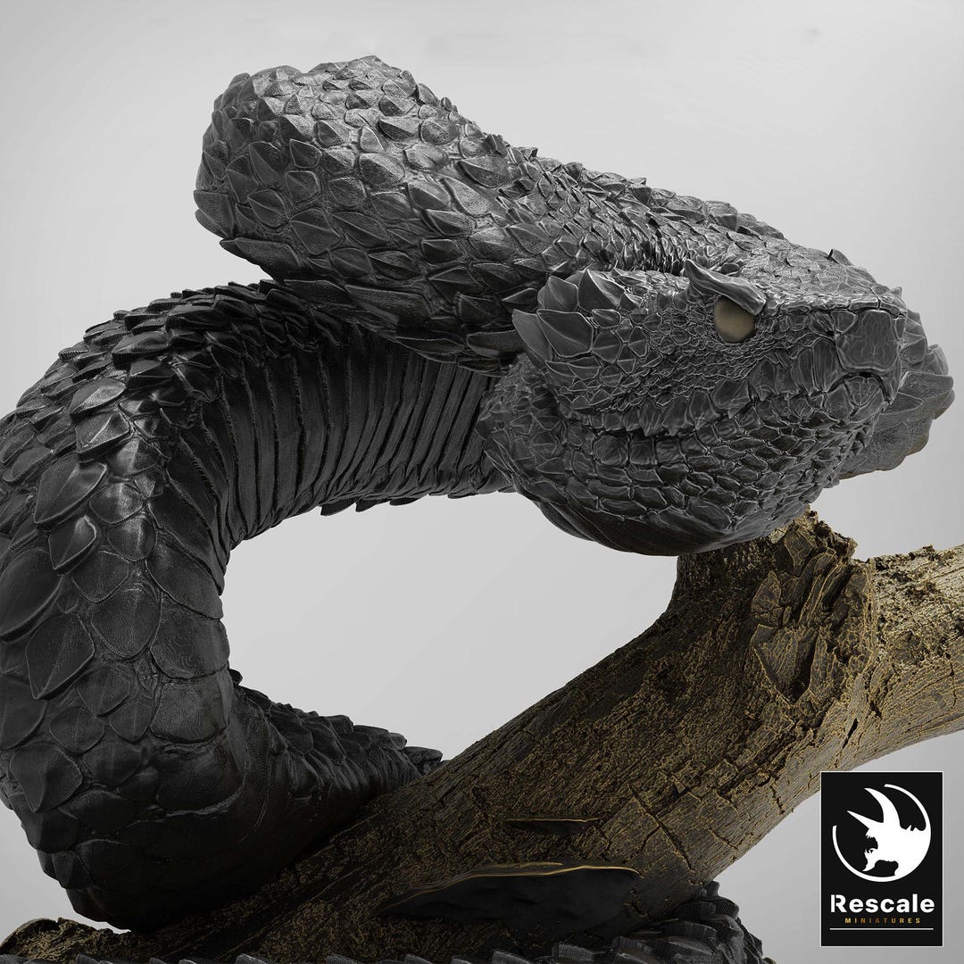 Giant Viper, Snake (4 Sizes) D&D Miniature | 28mm,32mm Scales (large ...