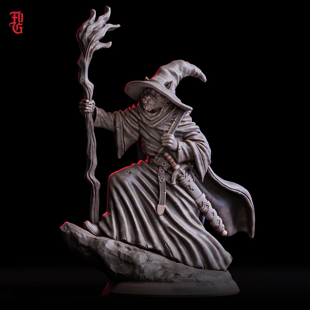 Tabaxi ,wizard, Sorcerer -werepanther,werecat, Catfolk | 28mm,32mm,54mm ...