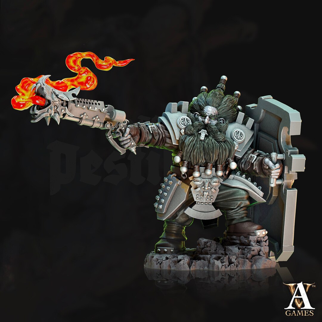 Dwarf Artillerist Artificer Resin Miniatures | Dungeons and Dragons | 4 ...