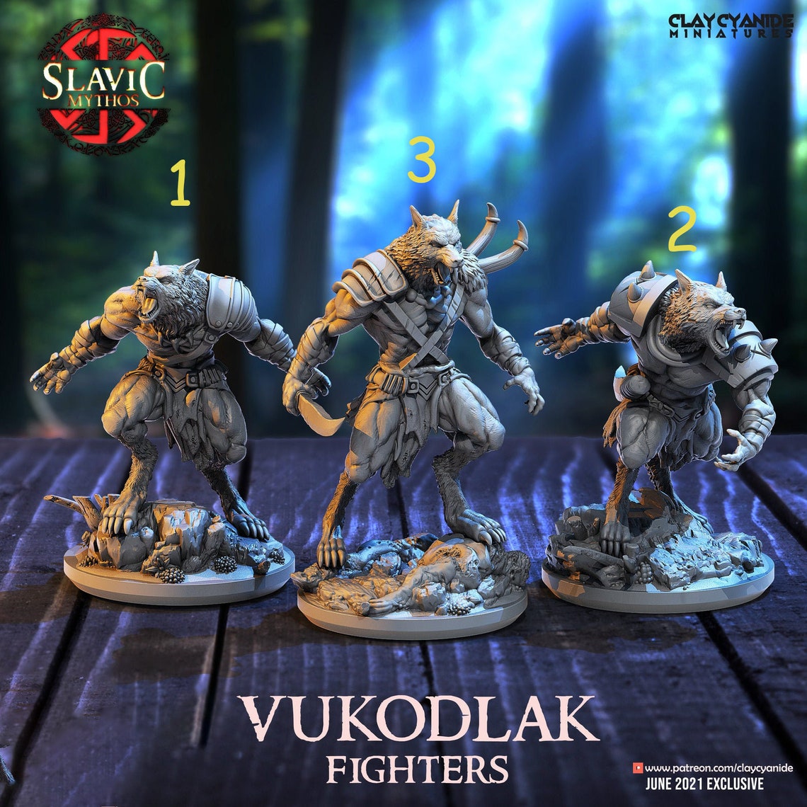 Werewolf Fighter (3 Different Models) | 3 Sizes /scales | Resin ...