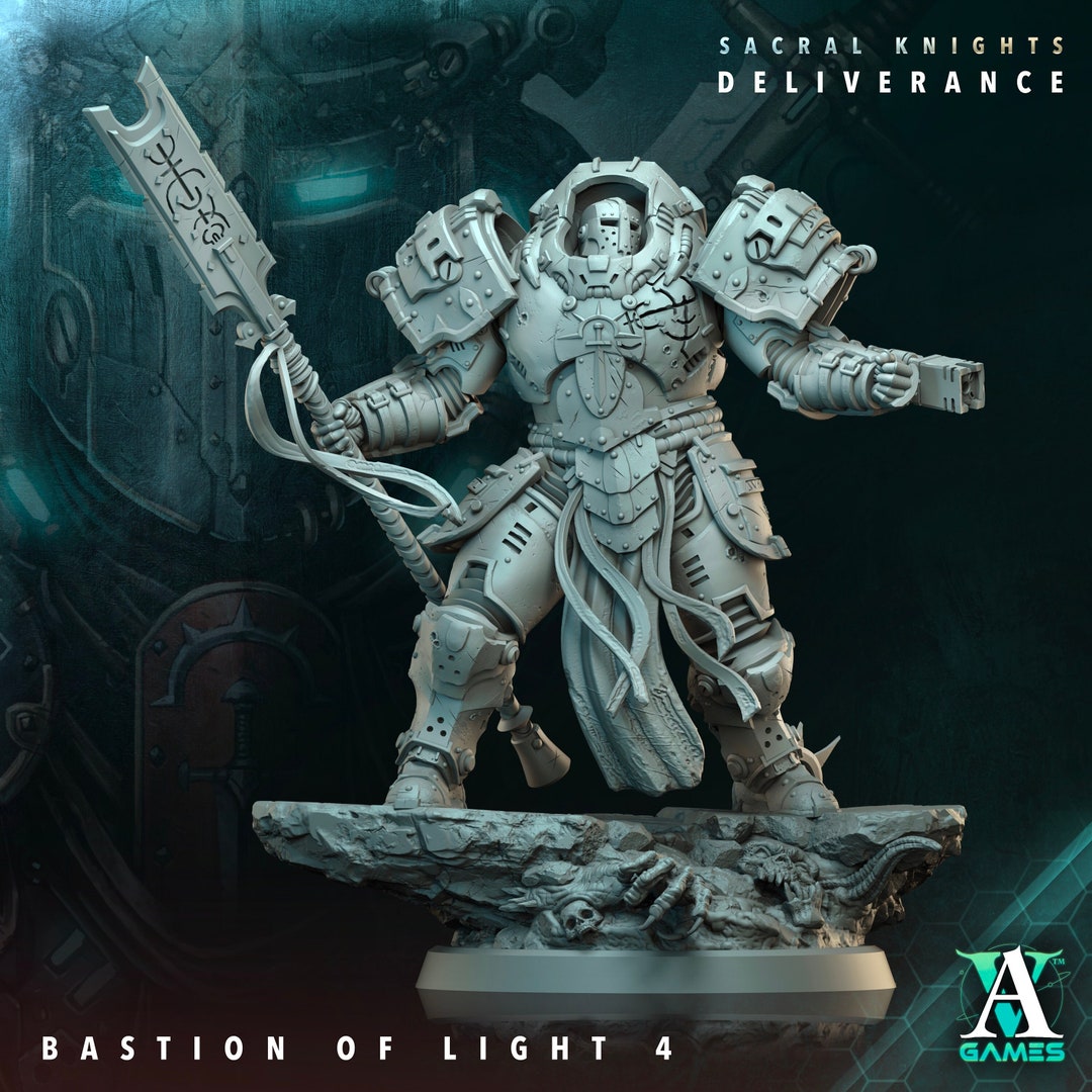 Space Knight Miniature | Bastion of Light Variant IV | 5 Sizes Resin ...