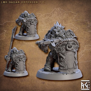 Male Fighter Dwarf Crossbow Halberd Pistol Tower Shield - Etsy