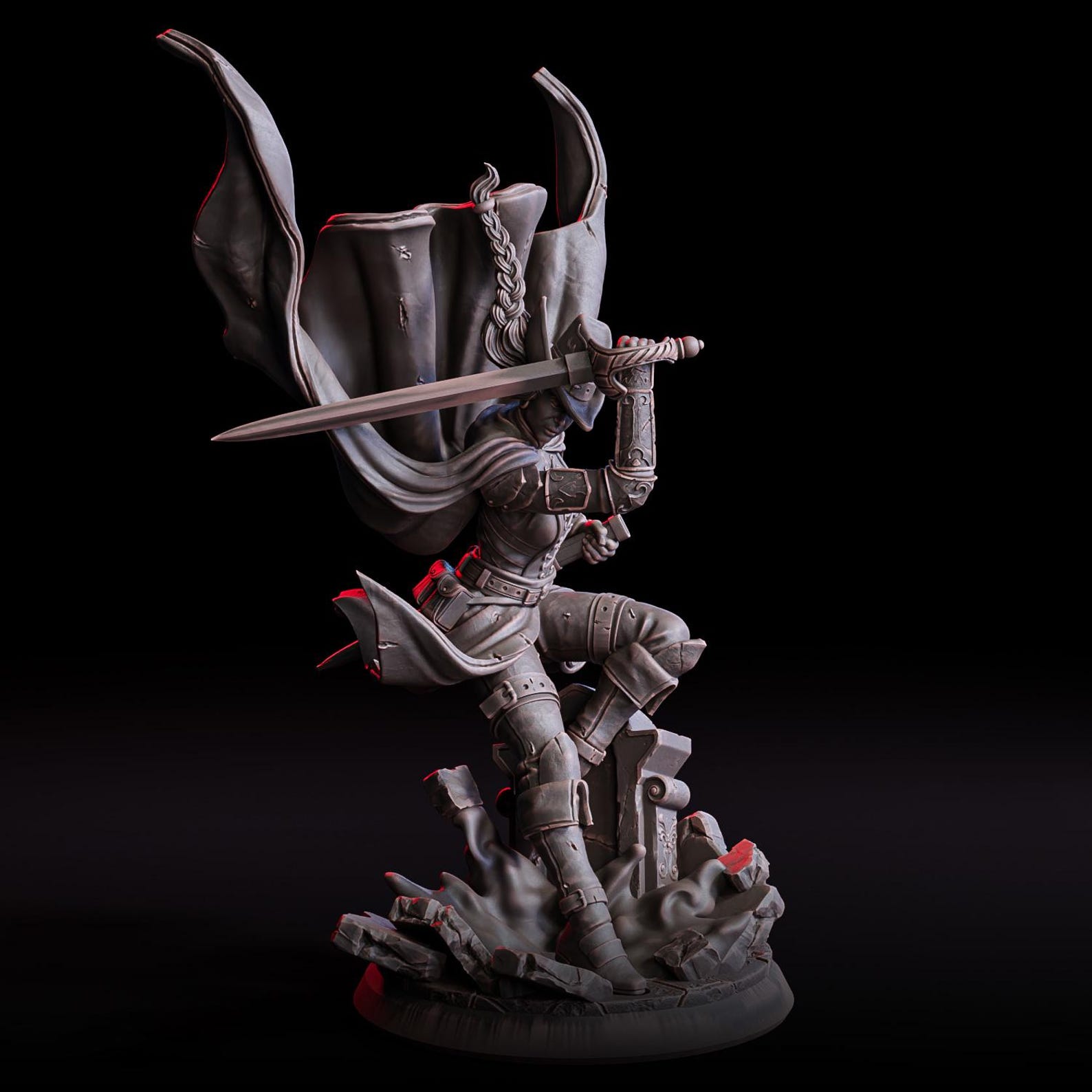 Female Fighter Swashbuckler Rogue | 5 Sizes /scales | Player Character ...