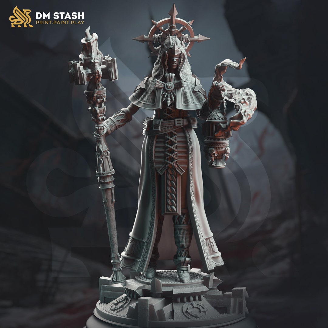 Female Cleric Twilight Domain, Wizard Miniature | 5 Sizes /scales ...