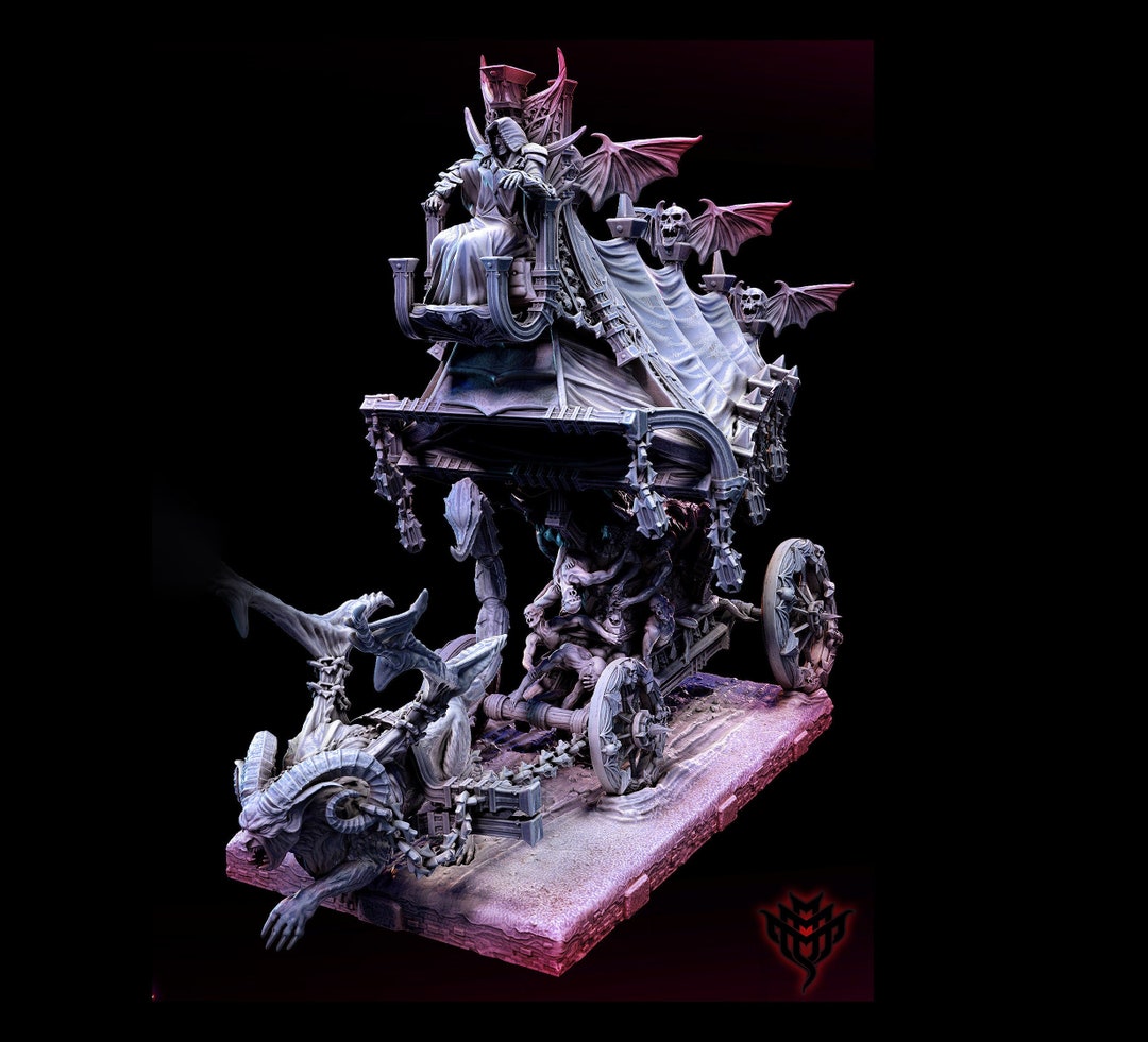 Vampire Coven Blood Throne Coach | 28mm, 32mm Scales Sizes 165mm Long ...