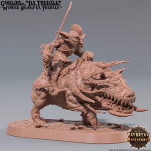 Goblin Mounted on Boar | Dnd Miniatures | Dungeons and Dragons | 28mm ...