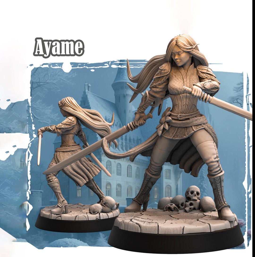 Female Rogue Thief, Fighter Duelist PC / NPC Dnd 5e Unpainted | 5 Sizes ...