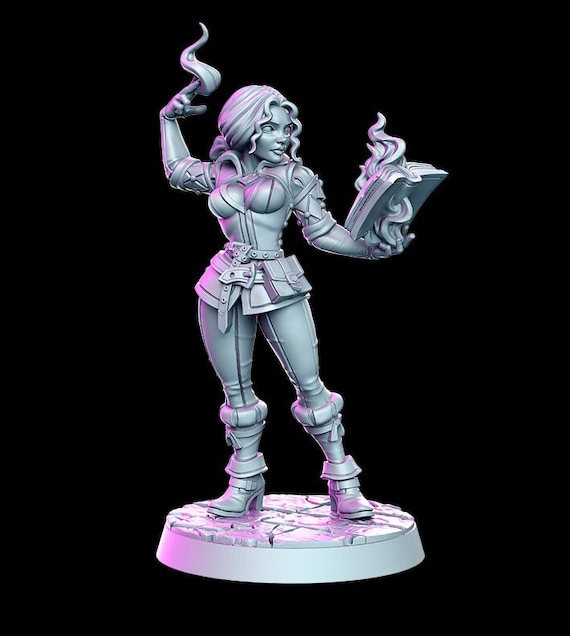 Female Wizard Sexy Pinup 28mm Scale 32mm Scale 75mm - Etsy
