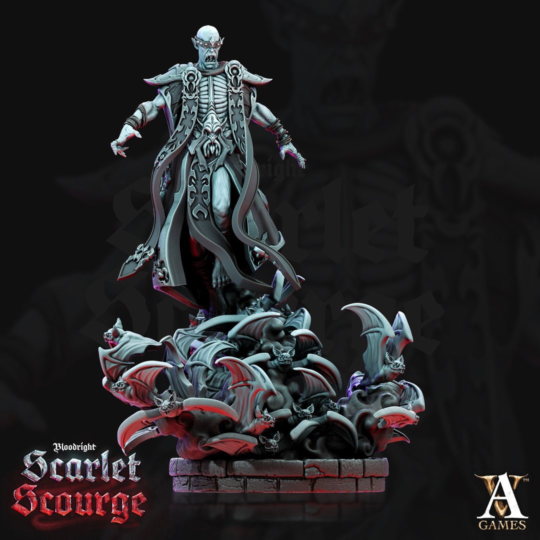 Vampire Count Evil Vermilach 28mm, 32mm, 75mm Scale Undead Dungeons and ...