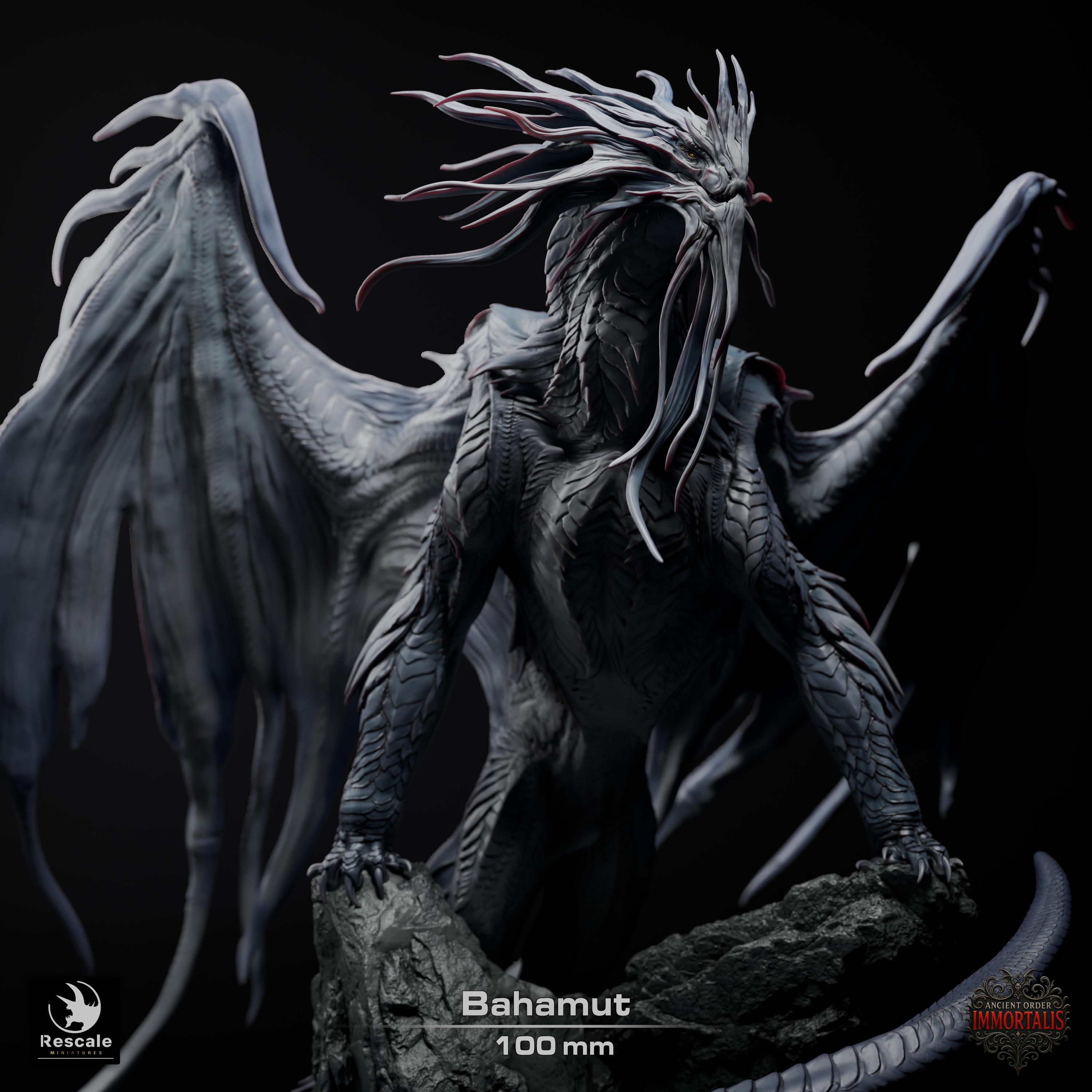 Bahamut the Platinum Dragon (4 Sizes) D&D 5e Unpainted Resin Miniature ...