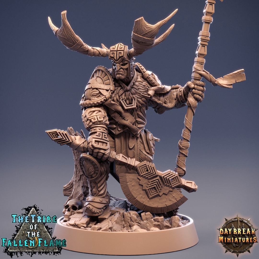 Druid Cleric Player Character | Hobgoblin Shaman | 28mm,32mm,54mm,75mm ...