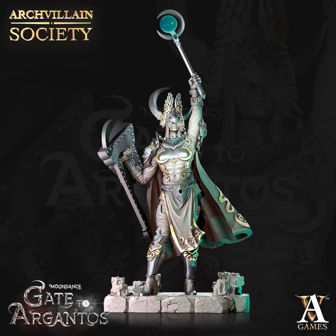 Cleric Paladin With Shield PC/NPC | Unpainted Resin Miniature | 3 Sizes ...
