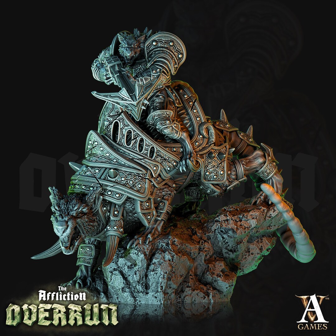 Wererat With Crossbow on Dire Rat: Resin Miniature, D&D Pathfinder ...