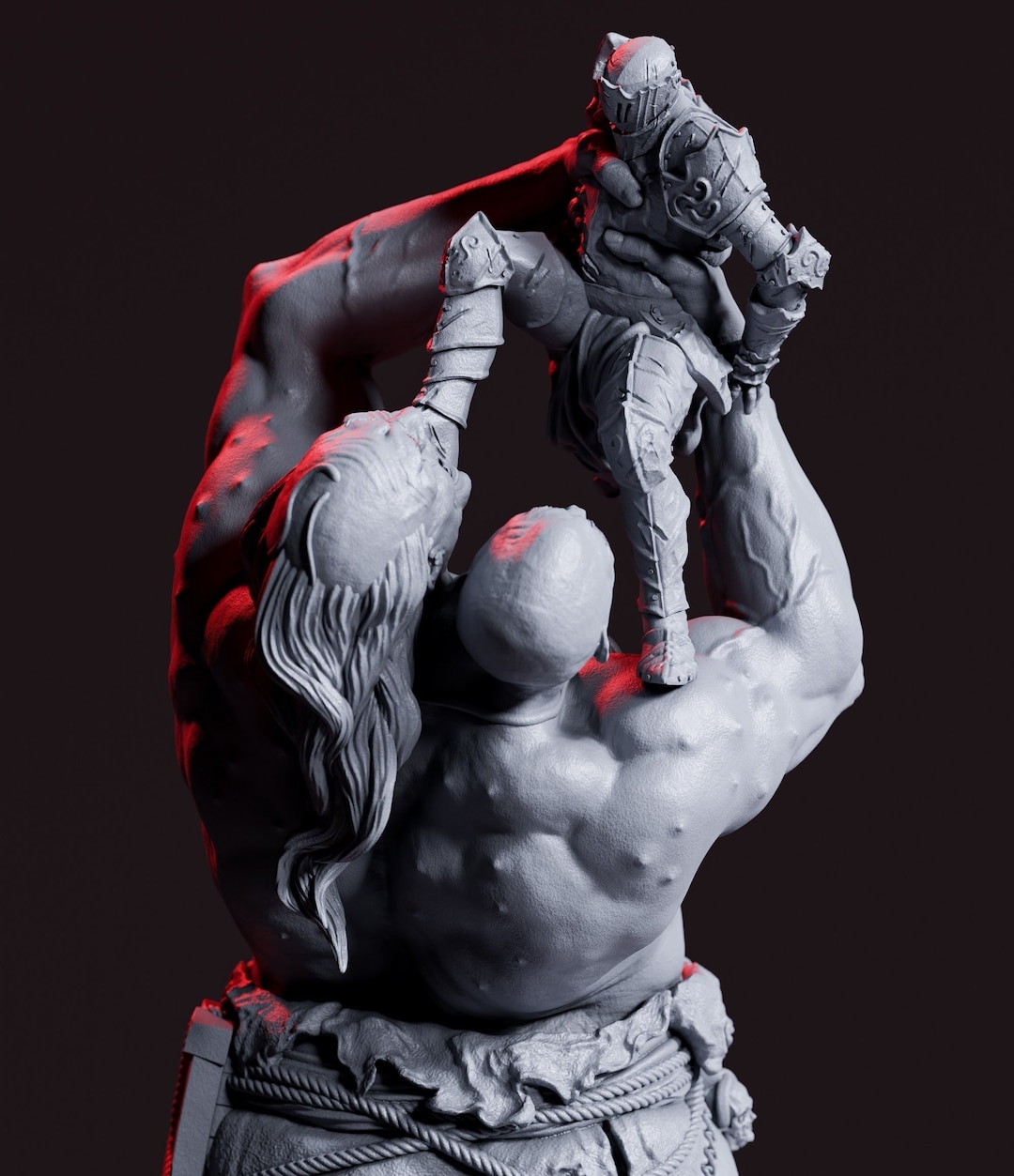 Ettin Giant Fighting Paladin Fighter | 28mm & 32mm Scale | 97mm Tall ...