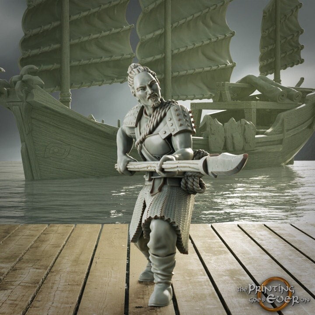 Swashbuckler Pirate Fighter Polearm Lance | Sea Encounter | 28mm, 32mm ...