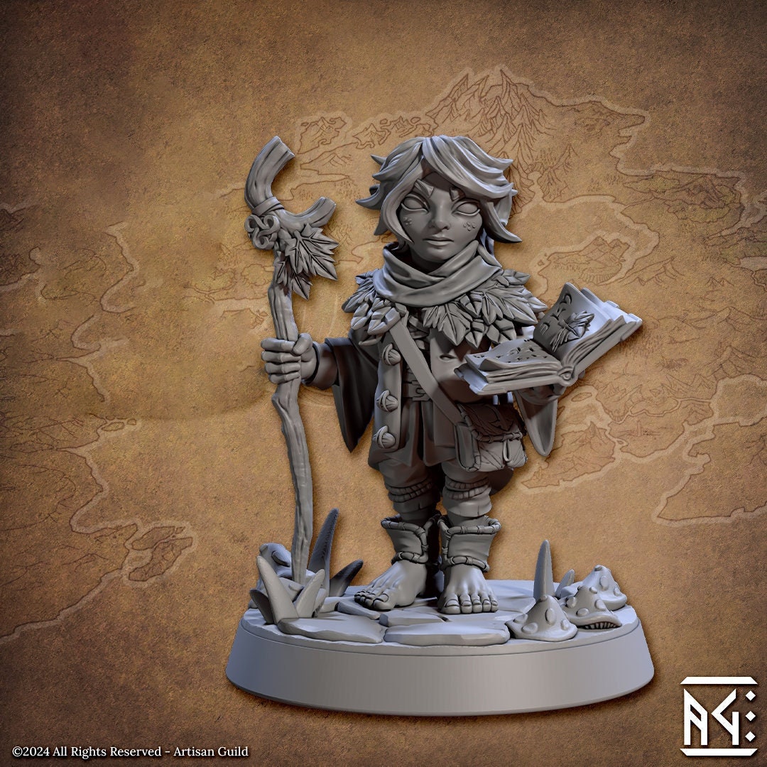 Halfling Gnome Druid Wizard Adventurer PC NPC | Resin Miniature ...