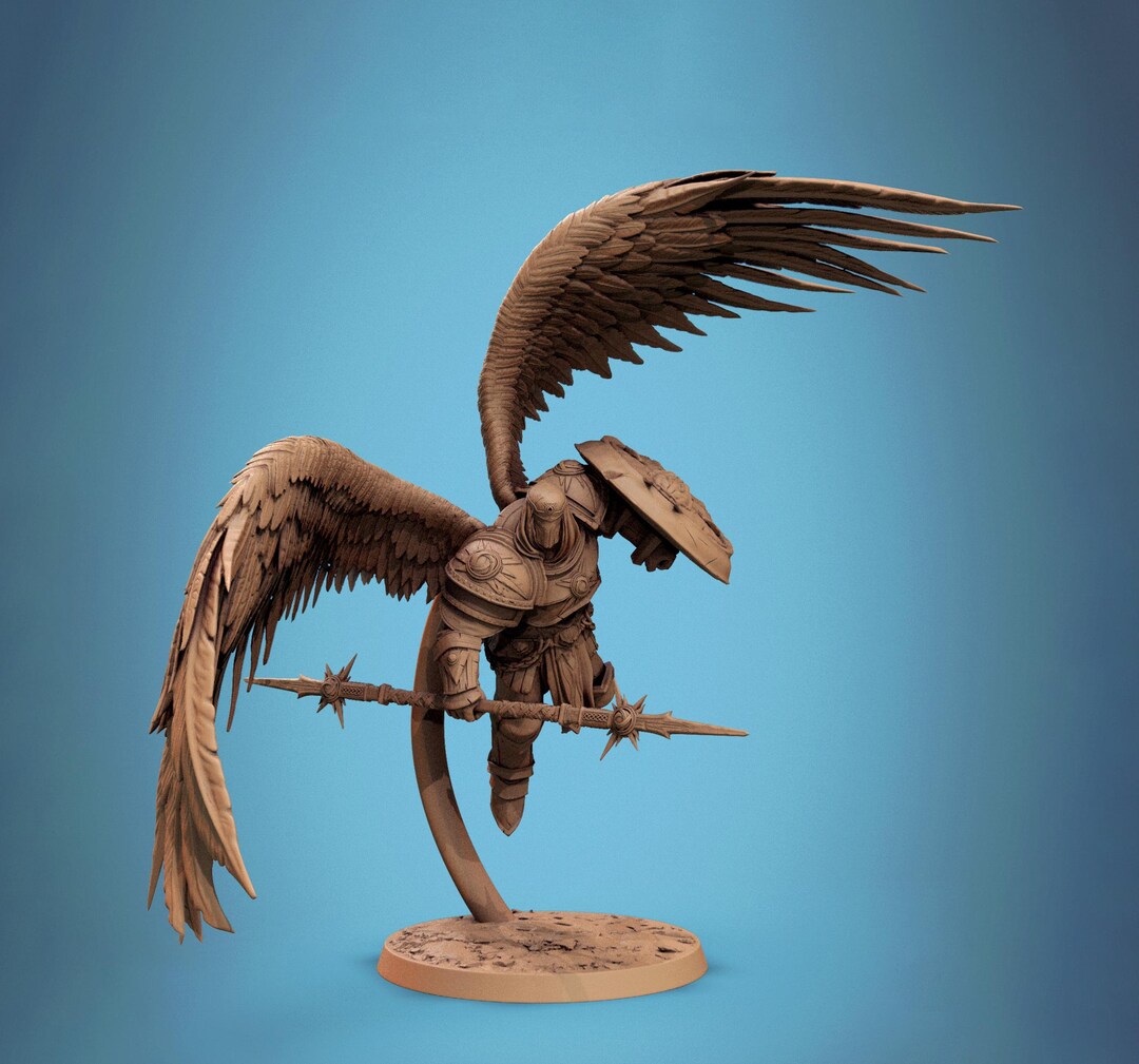 Aasimar Paladin, Angel, Solar,spear N Shield, Unpainted Miniature| 5 ...