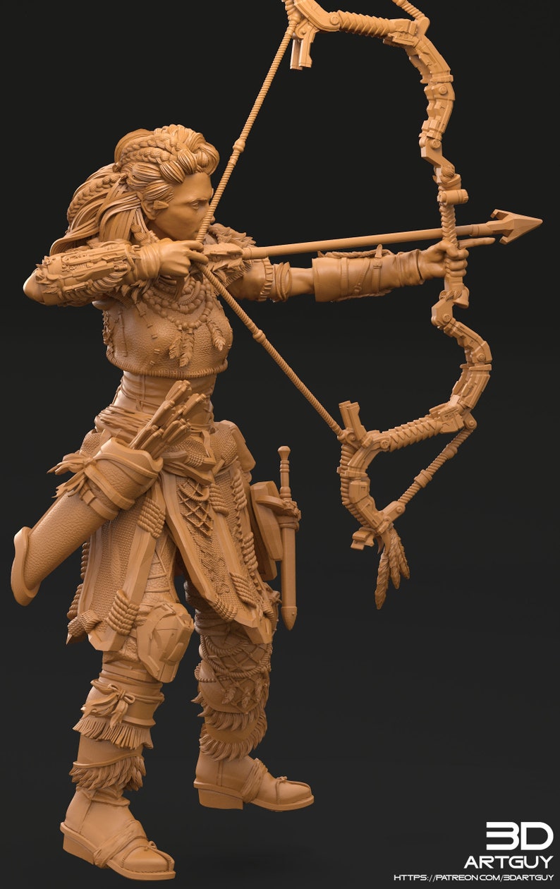 Pinup Female Human Fighter Ranger Archer PC NPC 50mm & 100mm - Etsy