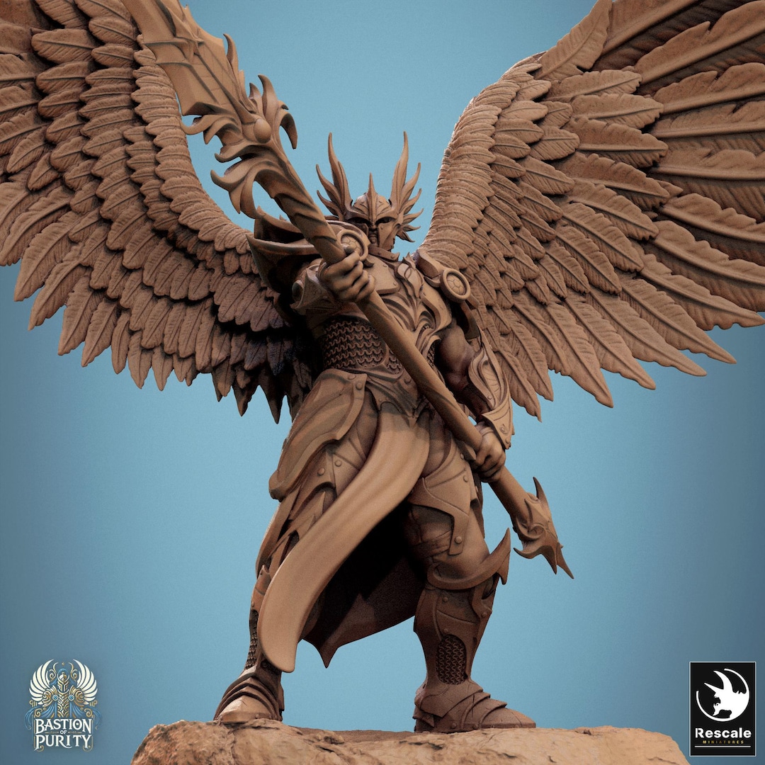 Winged Paladin, Male Celestial Angel, Solar, Deva (2 Poses), Dnd 5e ...