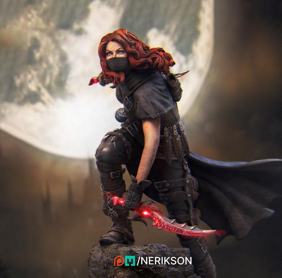 Female Human Rogue Assassin PC / NPC Unpainted Miniature | 5 Sizes ...