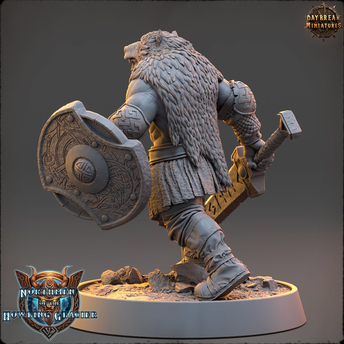 Viking Ranger Miniature | Highlander Fighter | Unpainted Resin RPG ...