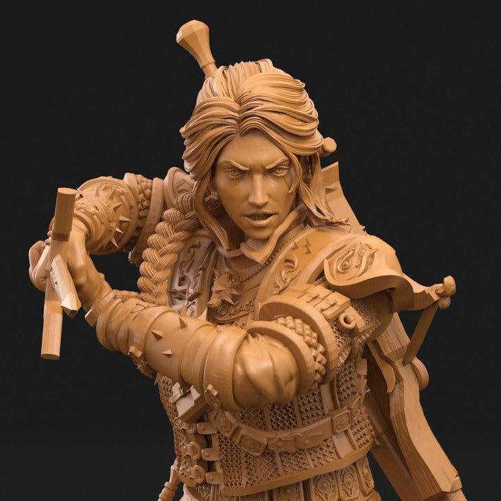 Pinup Female Human Fighter Ranger Monster Hunter PC NPC | 28mm, 32mm ...