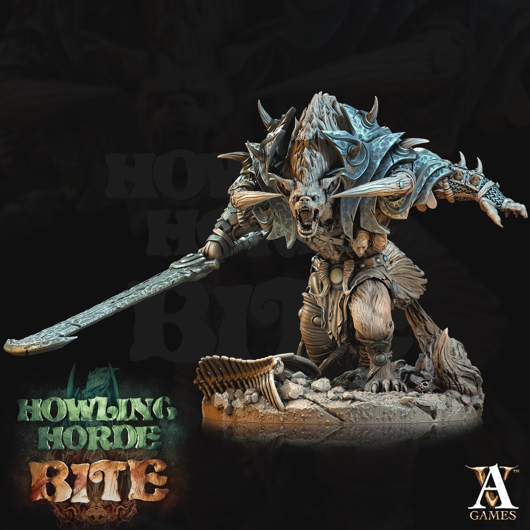 Gnoll Barbarian Brute W/sword | Resin Miniature | 4 Sizes /scales ...