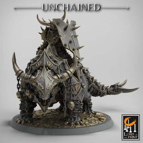 Chaos Knight on Armored Muscular Beast Oathbreaker Paladin - Etsy