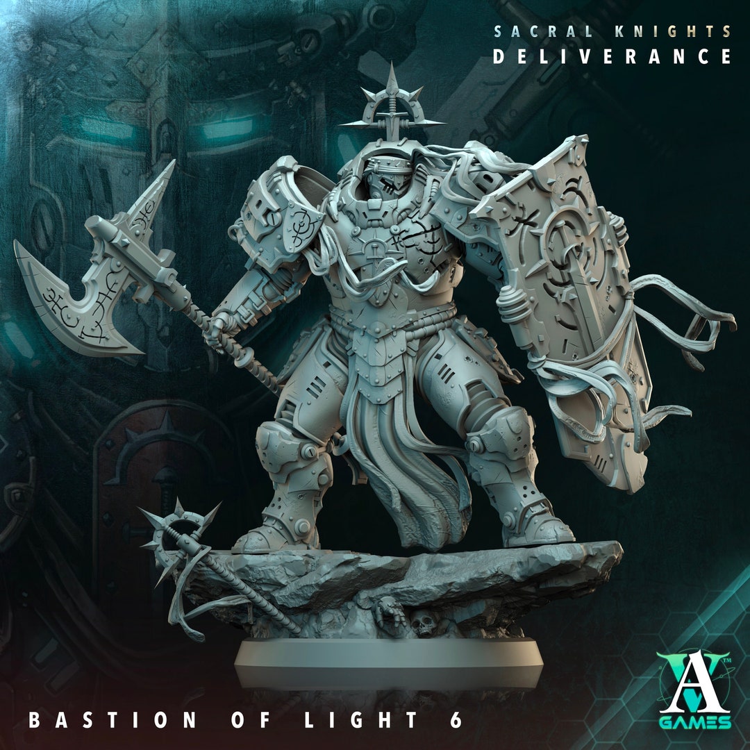 Sci-fi Miniature Space Knight, Bastion of Light | 5 Sizes /scales ...