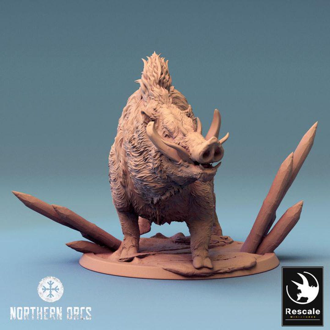 Wild and Giant Boar Miniatures | Dungeons and Dragons 5e | 5 Sizes ...