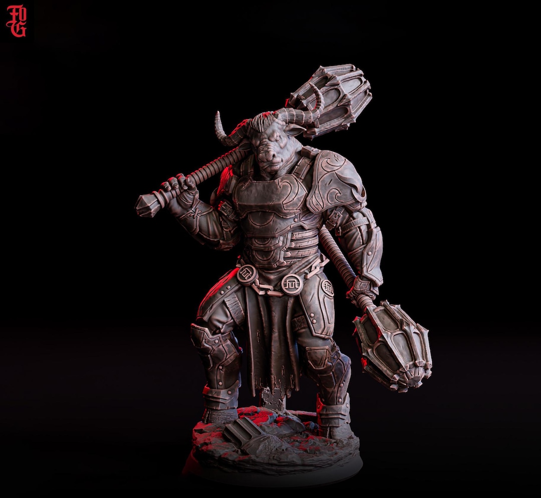 Minotaur Warlord, Fighter, PC / NPC Monster |5 Sizes /scale Resin ...