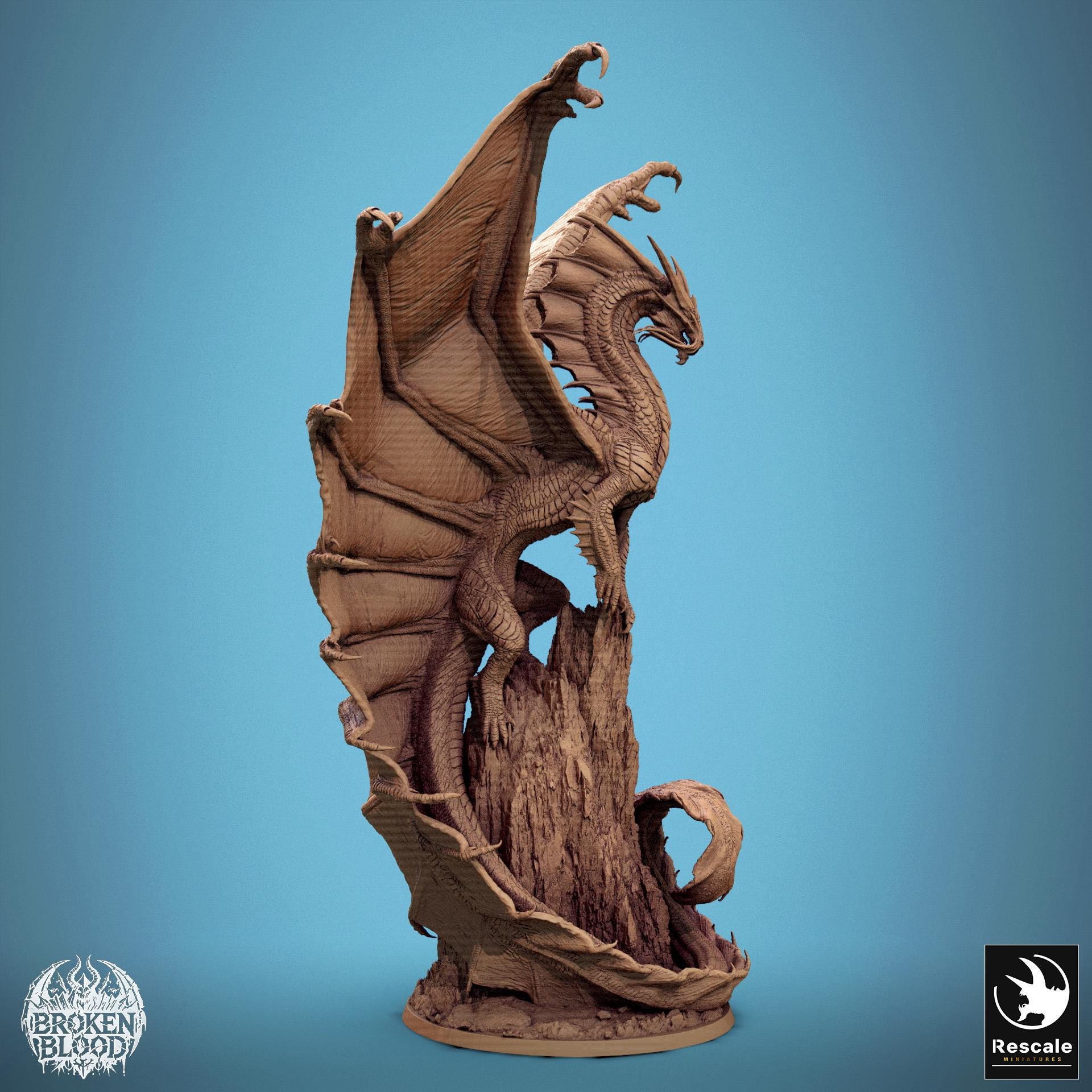 Ancient Legendary Gold Dragon (4 Sizes) D&D Resin Miniature | 290mm ...