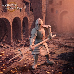 Paladins Fighters in Full Plate Mail D&D 5e Miniatures Halberds Sword ...