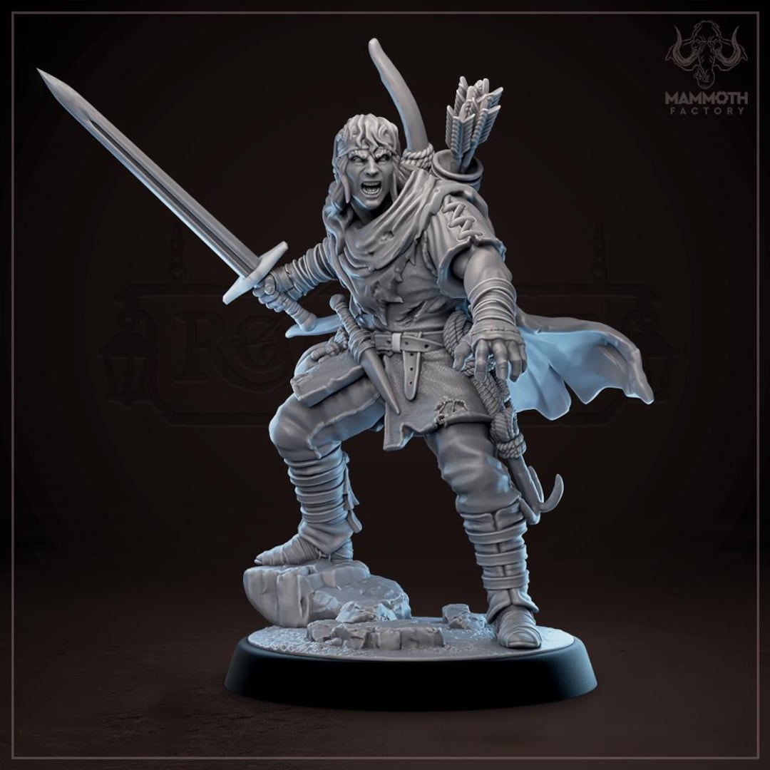 Human Male Ranger, Fighter, Rogue PC / NPC | 5 Sizes /scales Resin ...