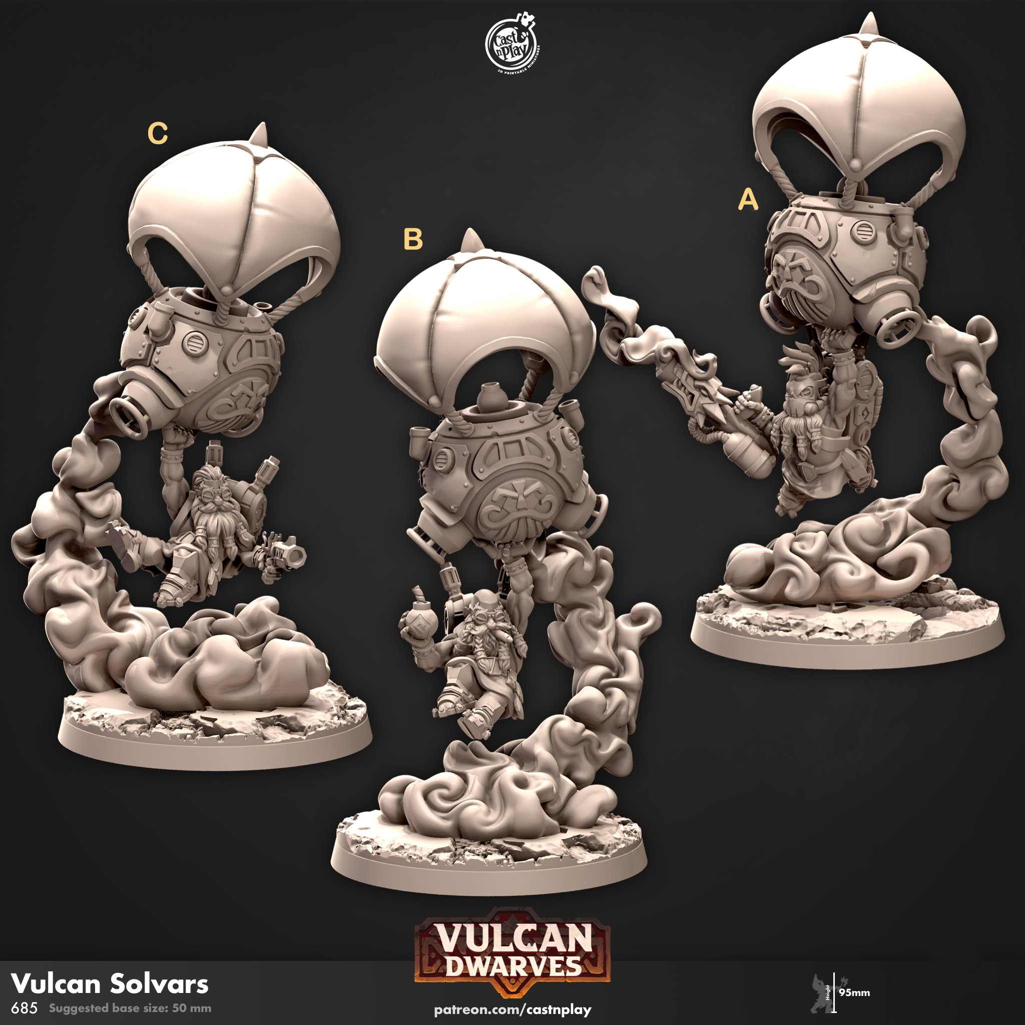 Dwarf Flying Artificer Engineer Miniatures |dungeons & Dragons ...