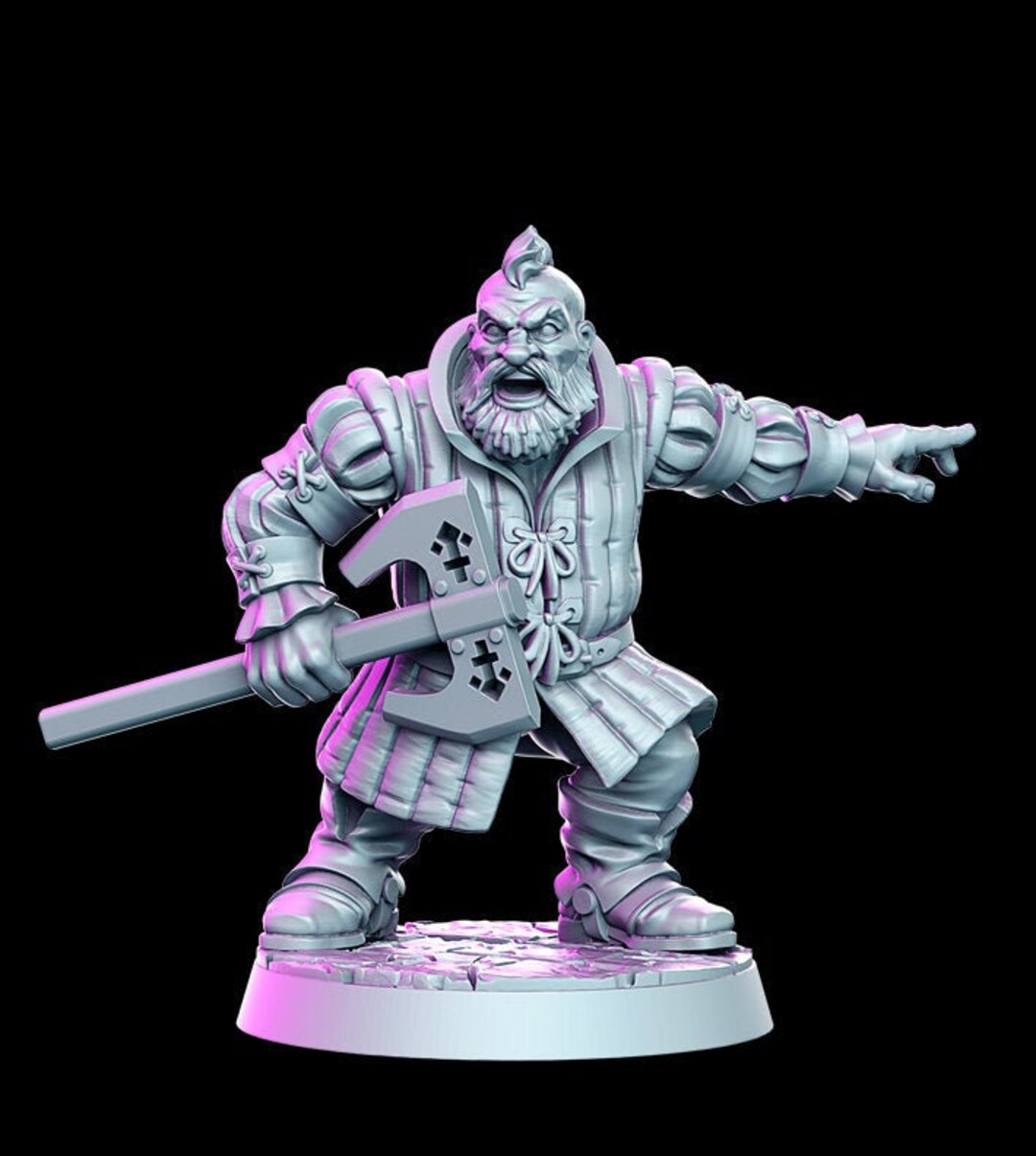 Fighter Dwarf Miniatures| Dungeons and Dragons | 28mm, 32mm, 75mm ...